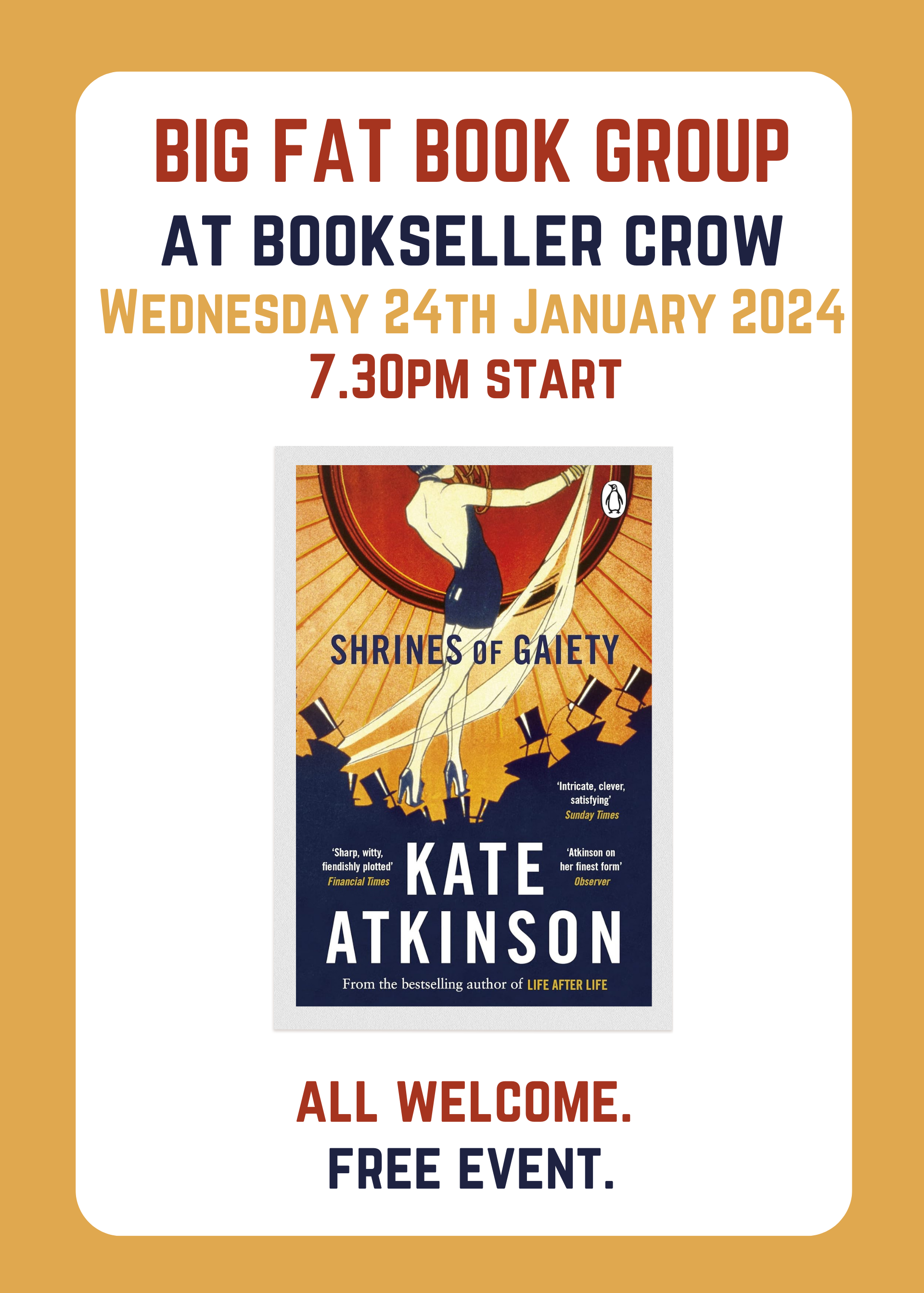 Big Fat Book Group: Shrines of Gaiety by Kate Atkinson - The Bookseller ...